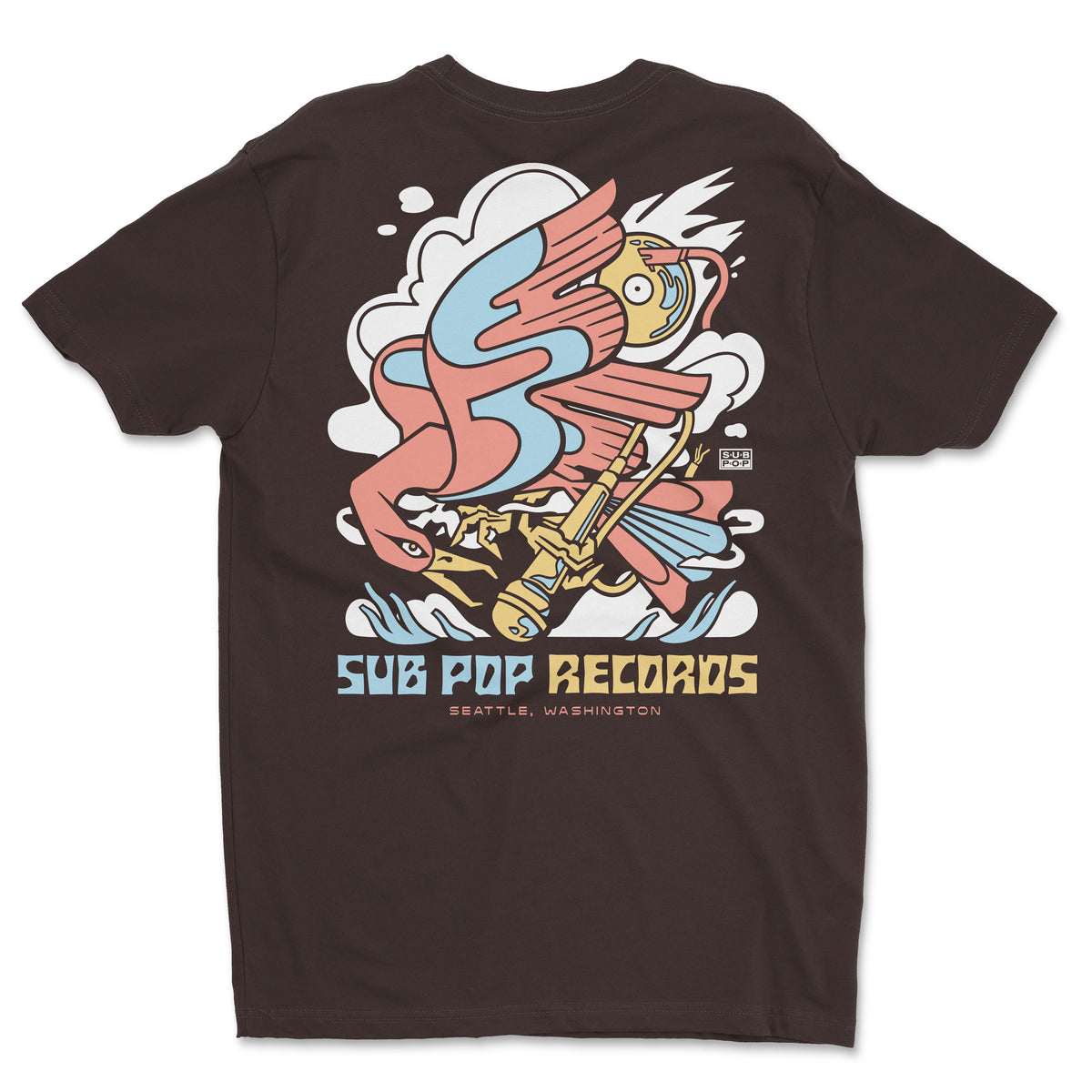Sub Pop - Bird Dark Chocolate T-Shirt - Sub Pop Official Store – Sub ...