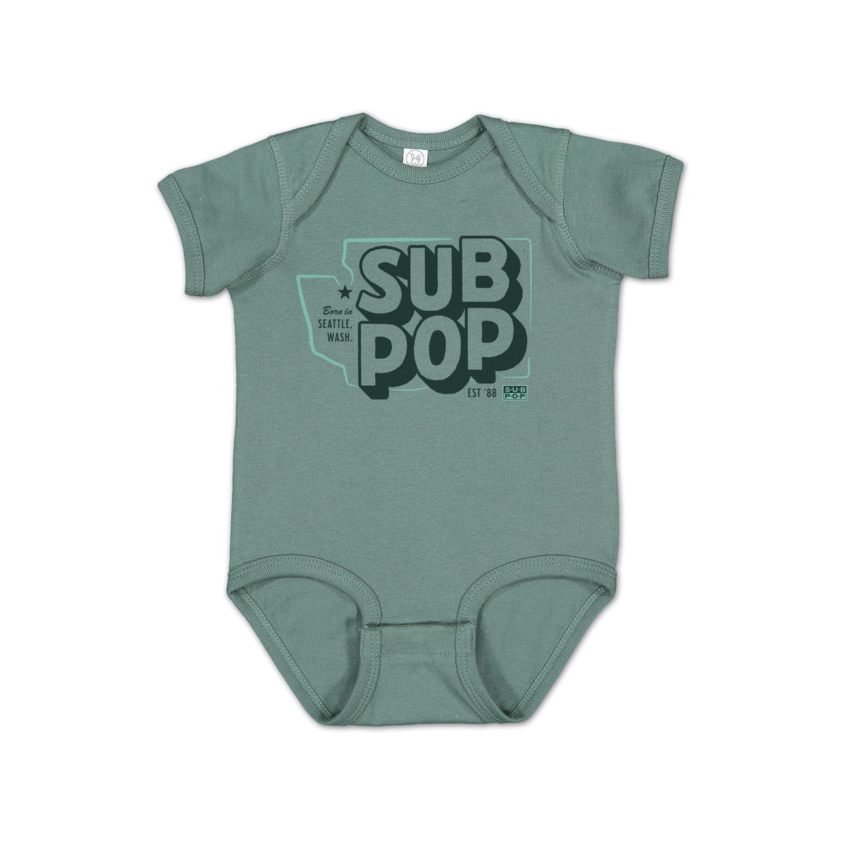 Sub Pop - WA State Basil Onesie - Sub Pop Official Store – Sub Pop Mega ...