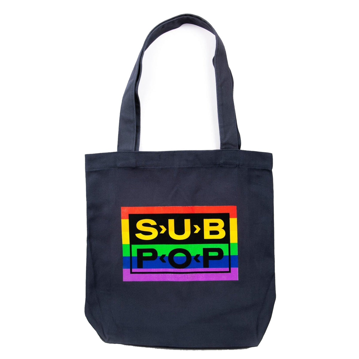 Sub Pop - Rainbow Logo Blue Tote Bag - Sub Pop Official Store – Sub Pop ...