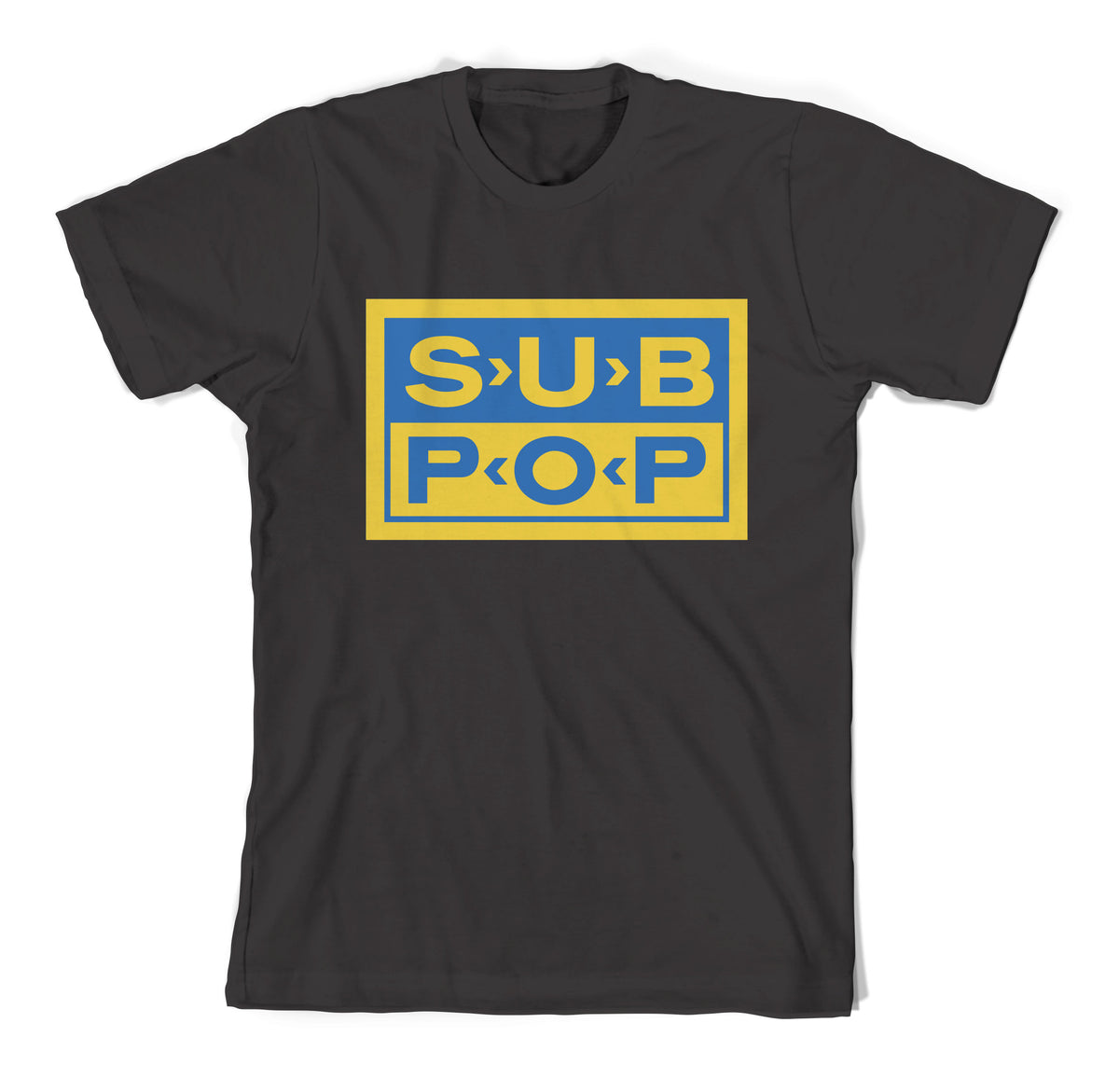 Sub Pop - Logo Black w/Yellow and Blue T-Shirt - Sub Pop Official Store ...