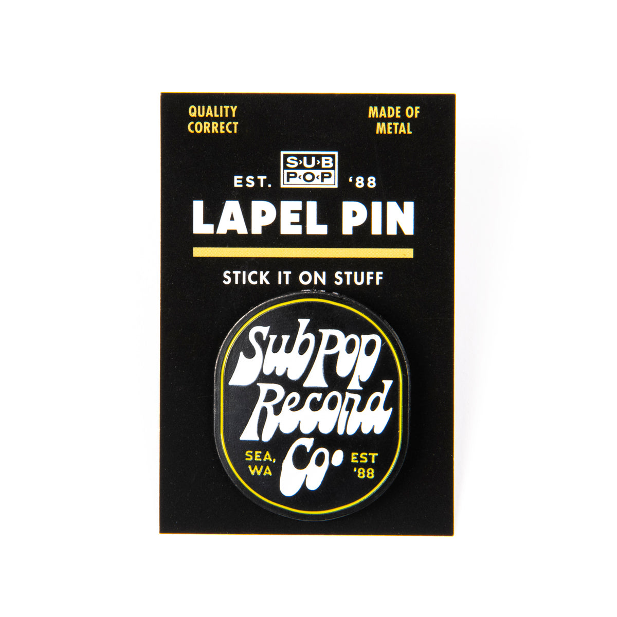 Sub Pop - Sub Pop Record Co. Lapel Pin - Sub Pop Official Store – Sub ...